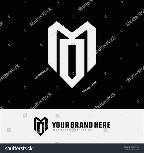 모노그램 로고 문자 M O Mo 스톡 벡터로열티 프리 1822878356 Shutterstock