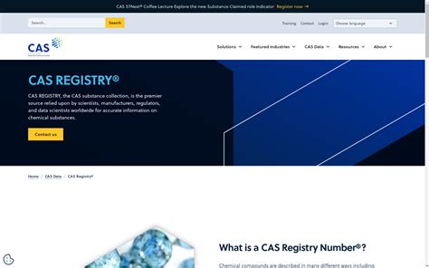 Chemical Abstracts Service Cas Registry化学物质数据集数据库数据集