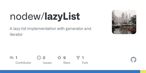 Github Nodewlazylist A Lazy List Implementation With Generator And