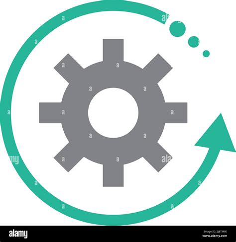 rotating arrow and gear icons vectors that can be used to update the