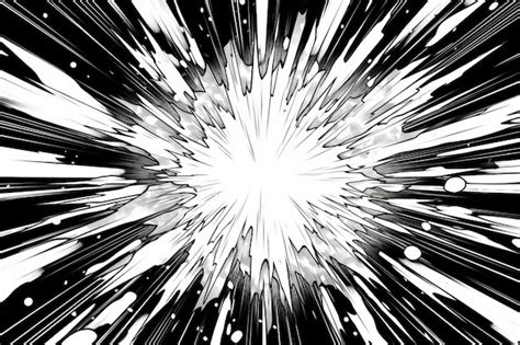 Premium Photo Black Comic Radial Speed Lines Graphic Explosion With Comic Style Lines
