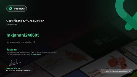 I Am Elated To Unveil The Completion Of An Intensive Course From Prepinsta That Has Honed My