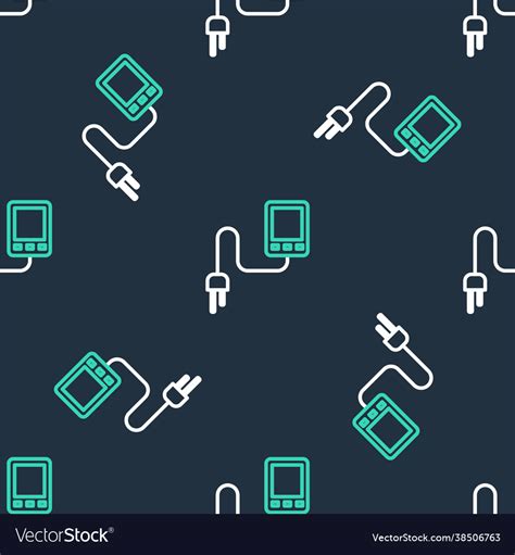 Line Sensor Icon Isolated Seamless Pattern Vector Image