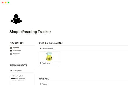 Reading Tracker Notion Template