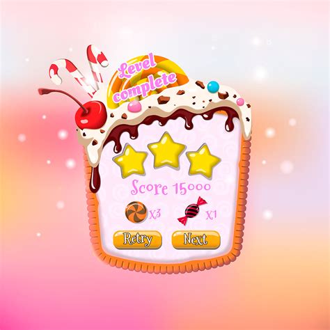 match 3 casual game ui screen on behance