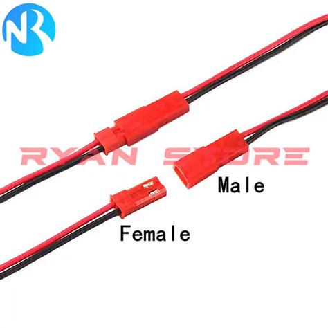 10 пар Jst 2 54mm 2 контактный штекерный разъем Jst 2pin Мале Фемале 150mm купить с доставкой