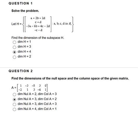 Solved Solve The Problem Let H A 2b 2d C D 3a Chegg Com