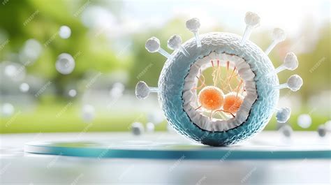 Detailed 3d Model Of A Biological Cell With Organelles For Science And