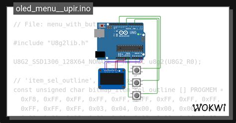 Oled Menu Test Wokwi Esp32 Stm32 Arduino Simulator