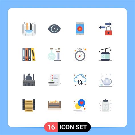 16 Universal Flat Colors Set For Web And Mobile Applications Lab Tube Mobile Folder Traffic