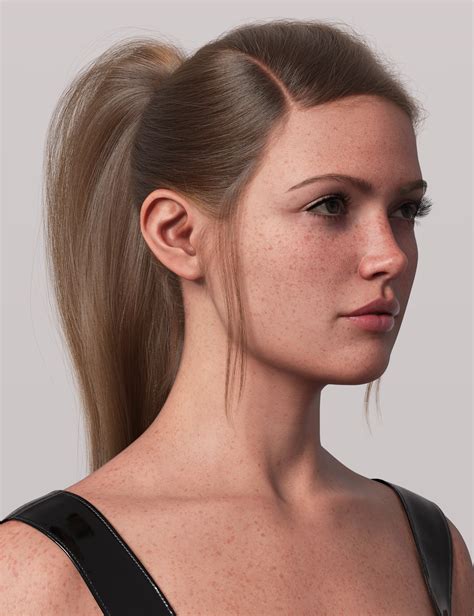 Dforce Strand Based Casual Side Parted Ponytail Hair For Genesis 9 And