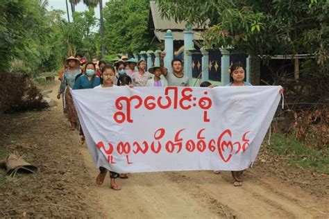 ရွာပေါင်းစုံသပိတ် စစ်ကြောင်းက ဖက်ဆစ် စစ်တပ် တော်လှန်ရေး ချီတက် ဆန္ဒပ