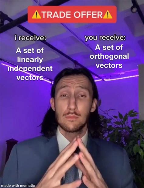 Gram Schmidt Algorithm Rmathmemes