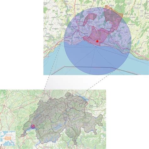 Location Of The Weather Station And The 10 Km Radius Buffer Zone Around Download Scientific