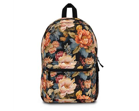 Floral Backpack Laptop And Books Backpack Flowers Rucksack Travel