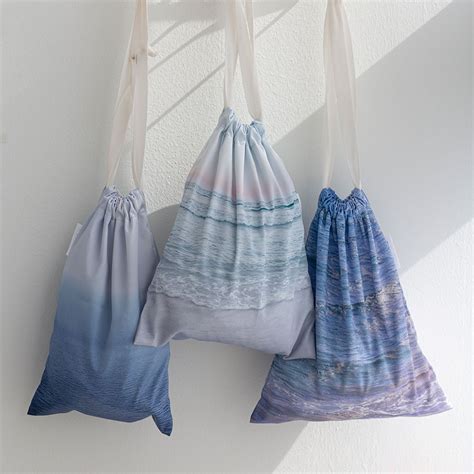 몽헤브 새틴 바다 파우치 복조리 스트링 파우치 천가방 에코백 위시버킷