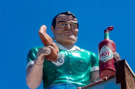 Cigars And Stripes Muffler Man In Berwyn Illinois Route 66 Road Map