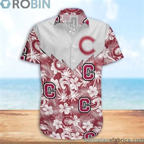 Colgate Raiders Ncaa Tropical Seamless Casual Button Down Shirts