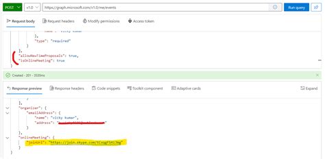 Office365api Graph Api Cant Create A Online Meeting From Microsoft