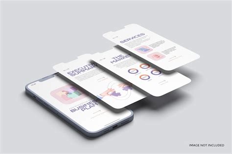 전화 및 화면 Ui Ux 앱 프레젠테이션 목업 프리미엄 Psd 파일