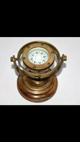 Antique Brass Nautical Gimbal Compass Classic Brass Nautical Compass