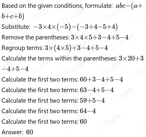 Solved Stion 10 Of 15 If A 3 B 4 And C 5 Then By How Much Is The Product Abc Greater Than