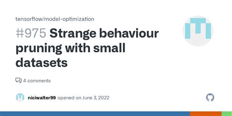 Strange Behaviour Pruning With Small Datasets · Issue 975 · Tensorflowmodel Optimization · Github