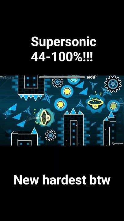 Supersonic 44 100 Geometrydash Geometry Gd Gaming Funny Lol