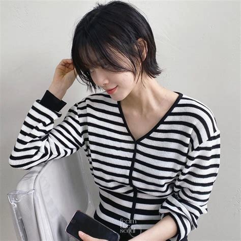 필름더서울 소리실장님의 사랑스러운 숏컷🌷 웬디숏컷 의 러프함을 닮은 단발허쉬컷 베베펌