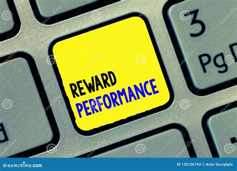 Conceptual Hand Writing Showing Reward Performance Business Photo Text