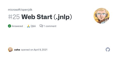 Web Start Jnlp · Microsoft Openjdk · Discussion 25 · Github