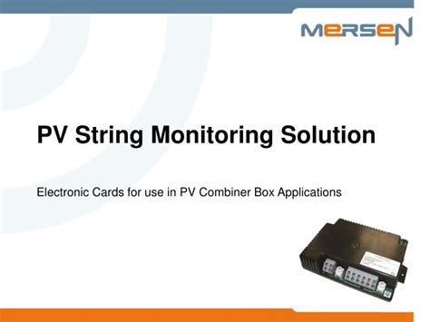Ppt Pv String Monitoring Solution Powerpoint Presentation Free Download Id3253276