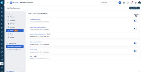 Using Workflows For Alerts Freshservice