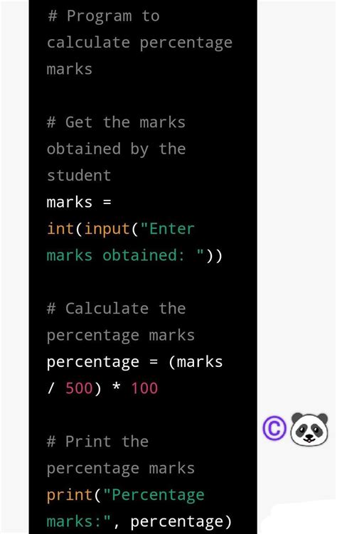 Write A Python Program That Inputs A Students Marks Obtained Out Of