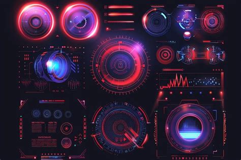 Premium Photo The Futuristic User Interface Graphic Design Set