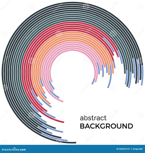 Abstract Background With Bright Rainbow Colorful Lines Colored Circles With Place For Your Text