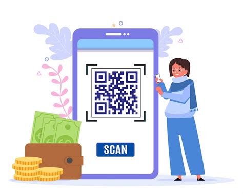 Premium Vector People Scan Code Using Smartphone For Online Payment Qr Code Scanning Concept