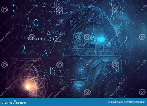 A Fantasy Math Background Featuring Imaginary Mathematical Equations Formulas And Symbols