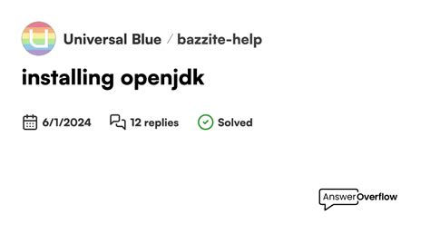 Installing Openjdk Universal Blue