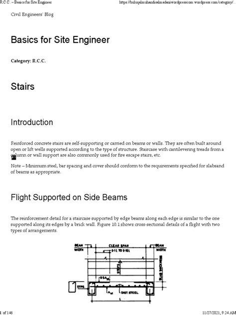 Rcc Basics For Site Engineer Pdf Stairs Beam Structure