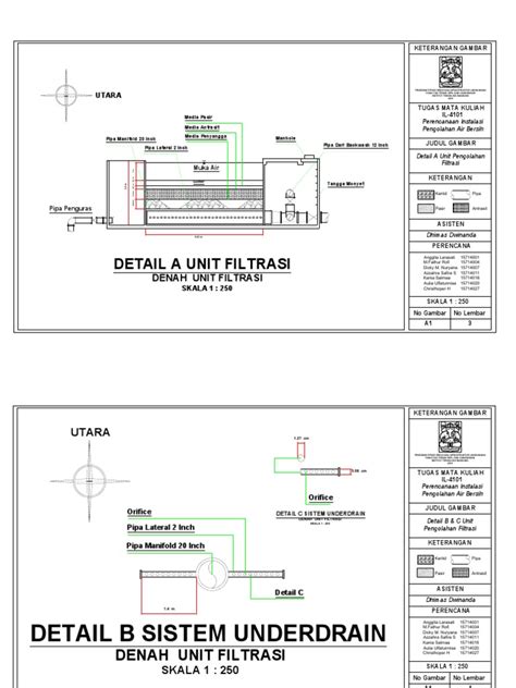 Detail A B And C Unit Filtrasi Pdf