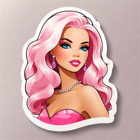 Premium Photo Cute Beautiful Barbie Vector Sticker