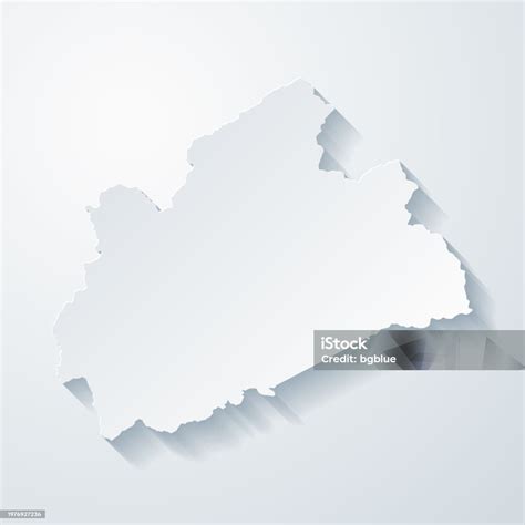 노스캐롤라이나주 매디슨 카운티 빈 배경에 종이 자르기 효과가 있는 지도 0명에 대한 스톡 벡터 아트 및 기타 이미지 0명 3차원 형태 공란 Istock