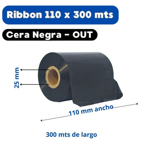 Ribbon Cera Negra 110 X 300 M Out Af Impresión