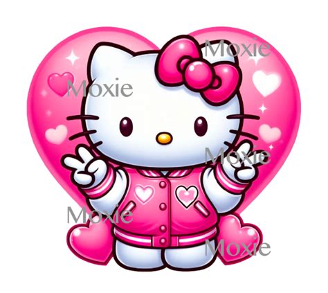 Valentine Hello Kitty Decal And Acrylic Blank Combo Moxie Vinyls