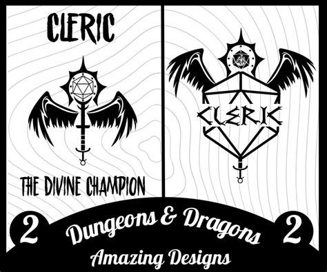 Dnd Cleric Designs Dnd Cleric Svg Dnd Class Emblems Etsy