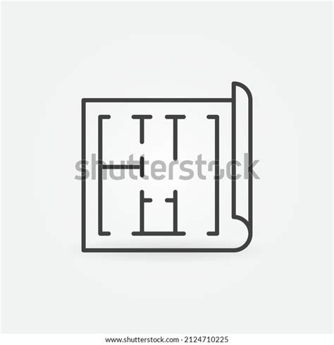 House Plan Vector Thin Line Concept Stock Vector Royalty Free