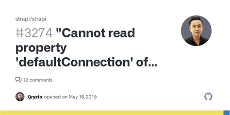 Cannot Read Property Defaultconnection Of Undefined When Running