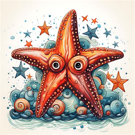Premium Photo Portrait Of Starfish Wearing Spots With Relaxed Pose