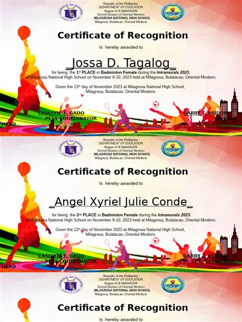 Certificate Intrams Pdf
